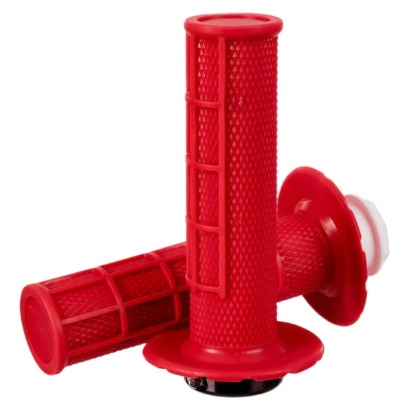 Whites Lock On Grips - Half Waffle - Red – Kaitaia Motorcycles